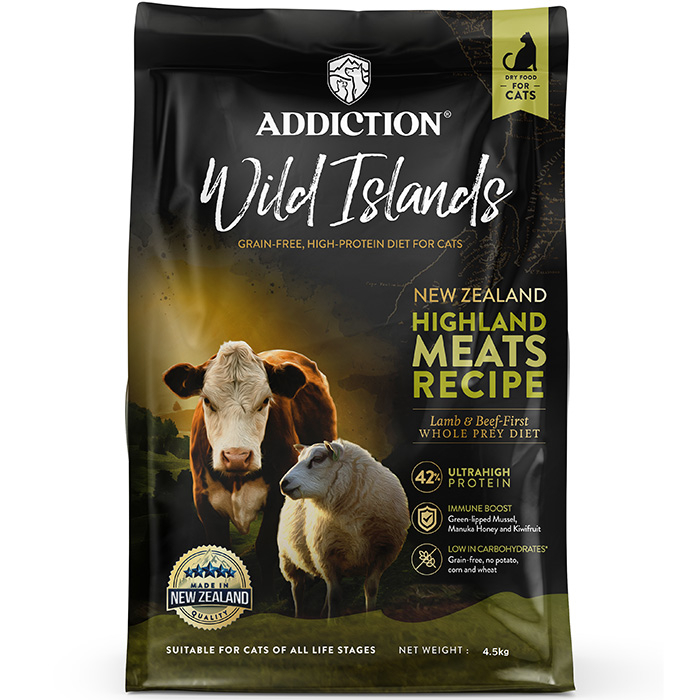 アディクション ワイルドアイランズ キャット ハイランドミーツ（猫用）4.5kgの通販なら「わんにゃんキッチン」