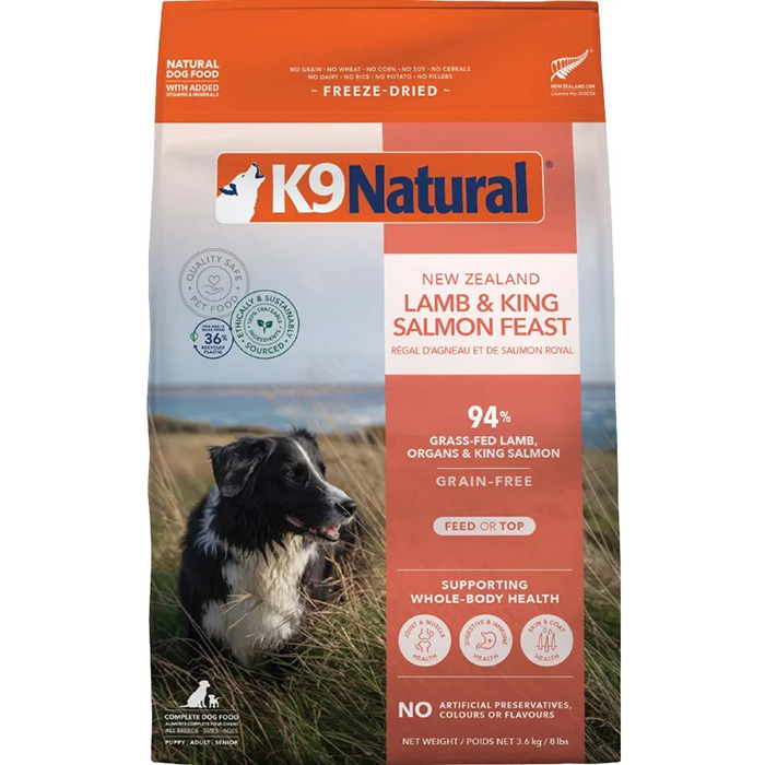 【NEW!】K9ナチュラル ラム＆キングサーモン・フィースト 3.6kgの通販なら「わんにゃんキッチン」
